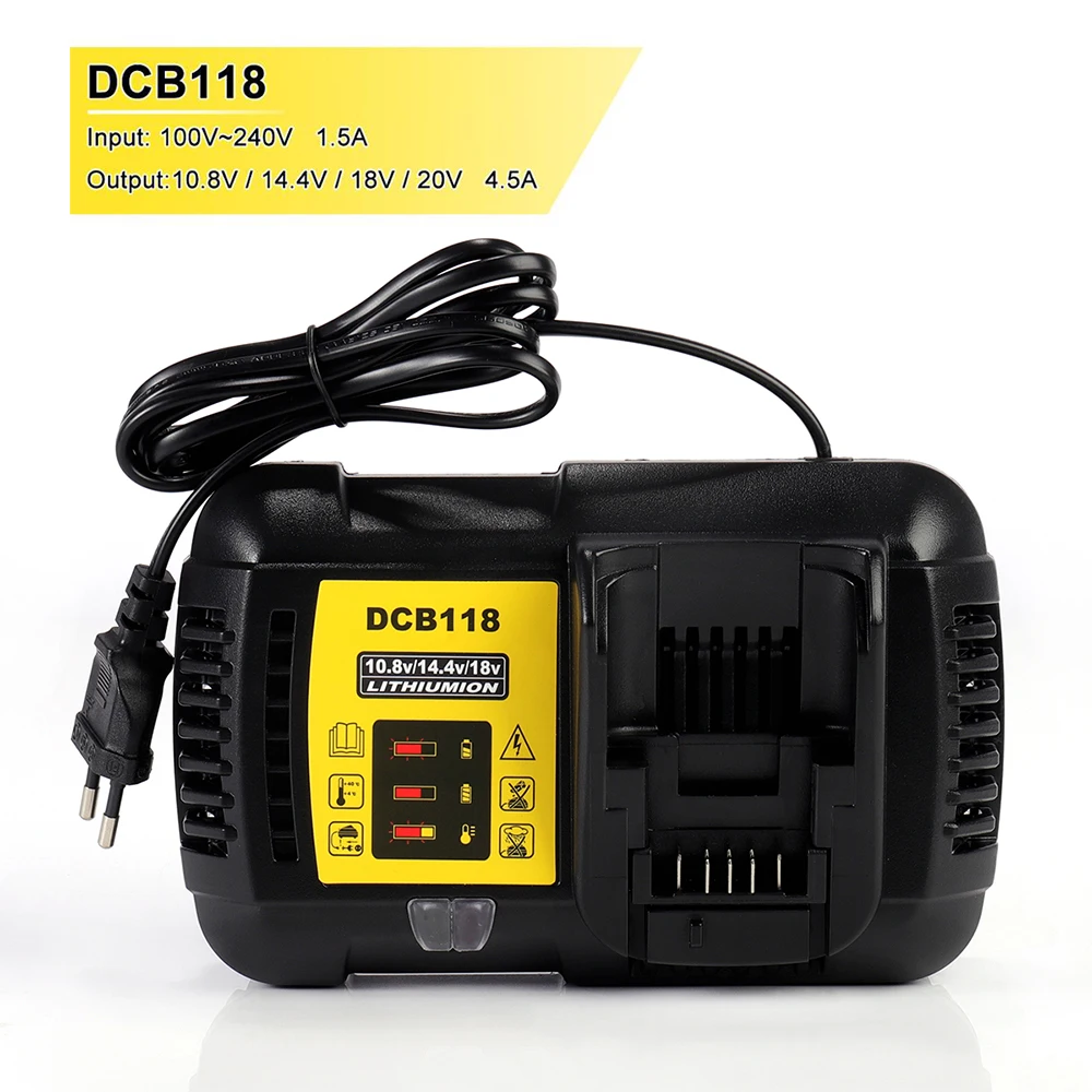 DCB118 Dewalt 배터리 10.8V 12V 14.4V 18V 20V DCB200 DCB101 DCB115 DCB107 ...