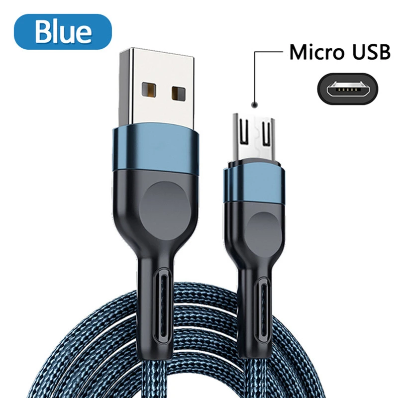 Original Fast Charger micro usb Cable 1/2/3M 3A Android Data Line For ...
