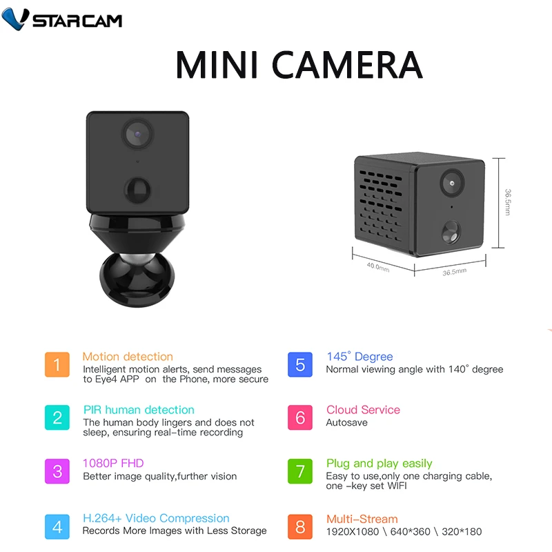 Vstarcam New Mini Ultrasmall 1080p Wifi Auto Camera Cb71 Car Camera 2mp ...