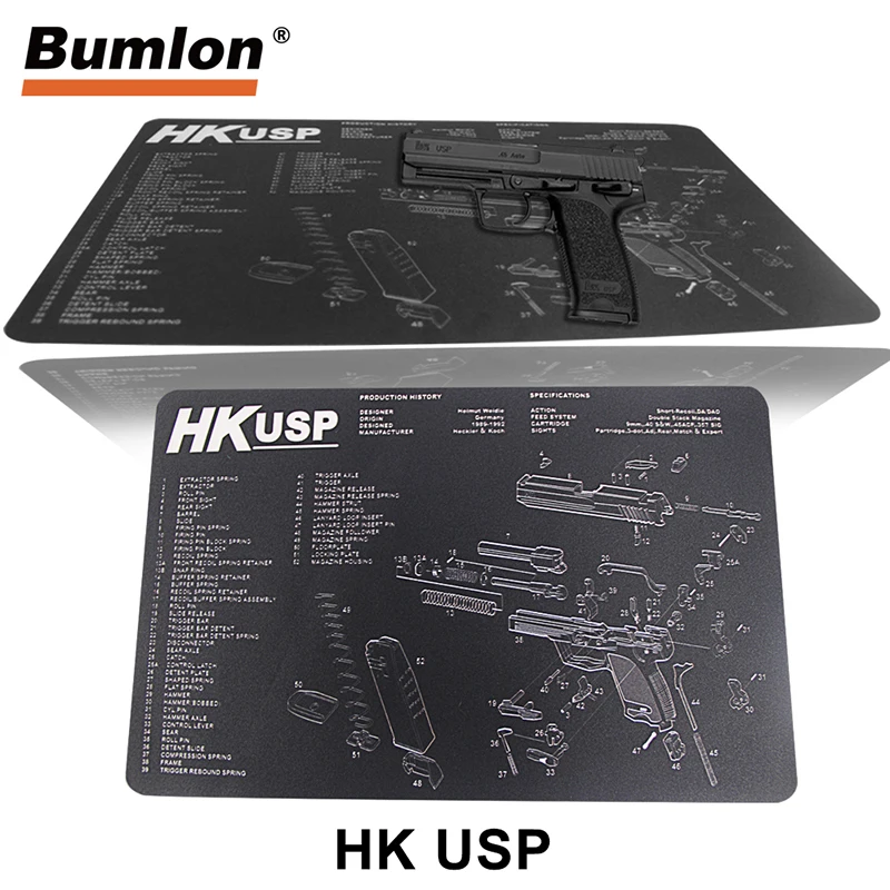 New HK UPS Gun Cleaning Bench Mat Rubber Carpet Non Slip with ...