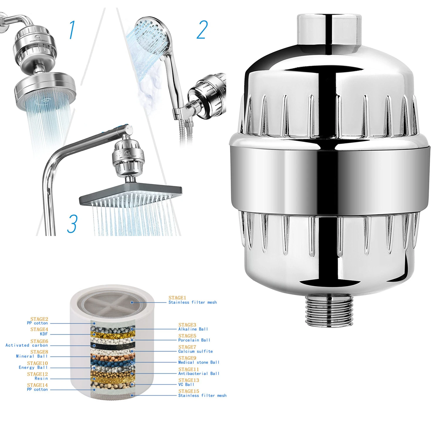 Shower Filter 2 Filtros De Ducha De 36 Niveles - Elimina Cloro Y ...