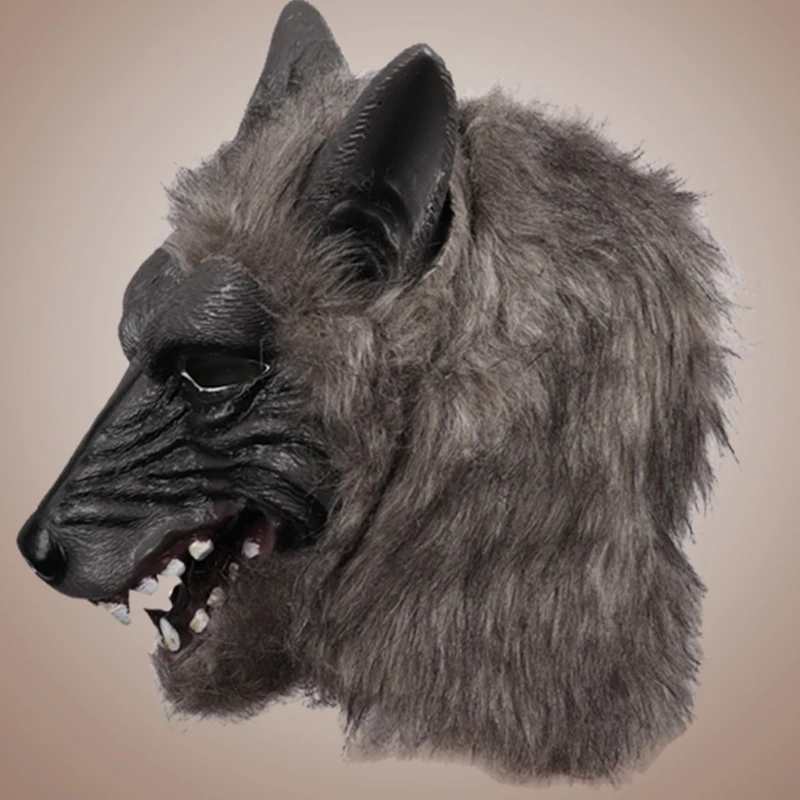 Adults Werewolf Headwear Mask Scary Halloween Masquerade Party ...