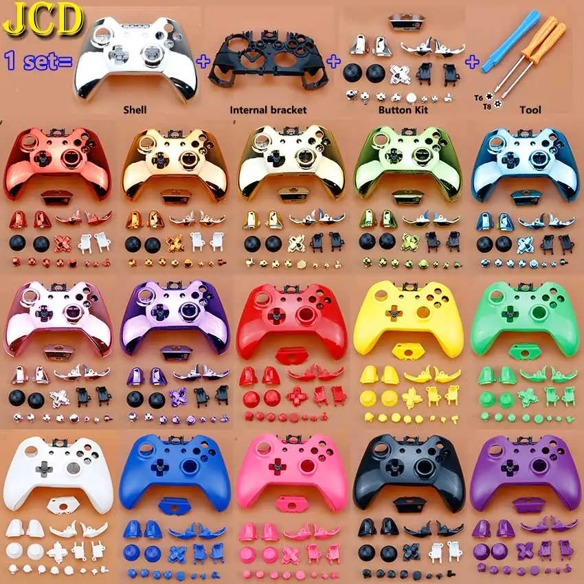 JCD-Chrome-Matte-Handle-Shell-For-Xbox-One-Replacement-Full-Shell-Case ...