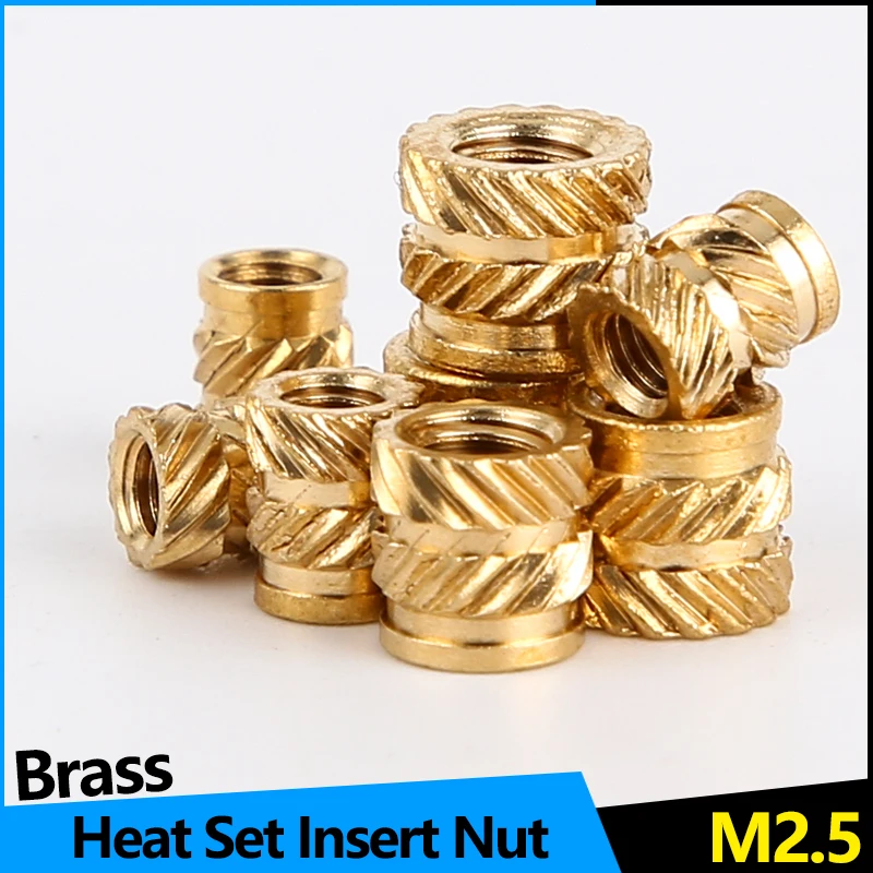 200Pcs-Female-Thread-Brass-Knurled-Inserts-Nut-Heat-Set-Insert-Nuts ...