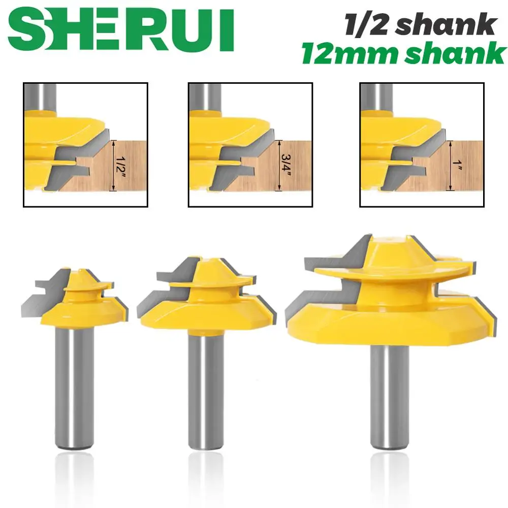 3PCS-Set-of-3-Lock-Miter-45-Degree-Glue-Joint-Router-Bits-Glue-Joint ...