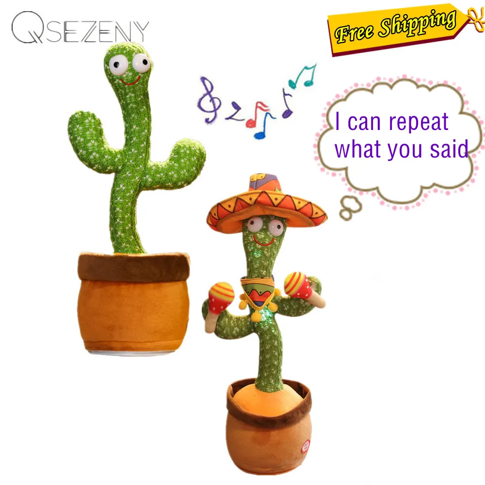 Statue deco,Jouet de Cactus parlant pour enfant,joli jouet éducatif ...