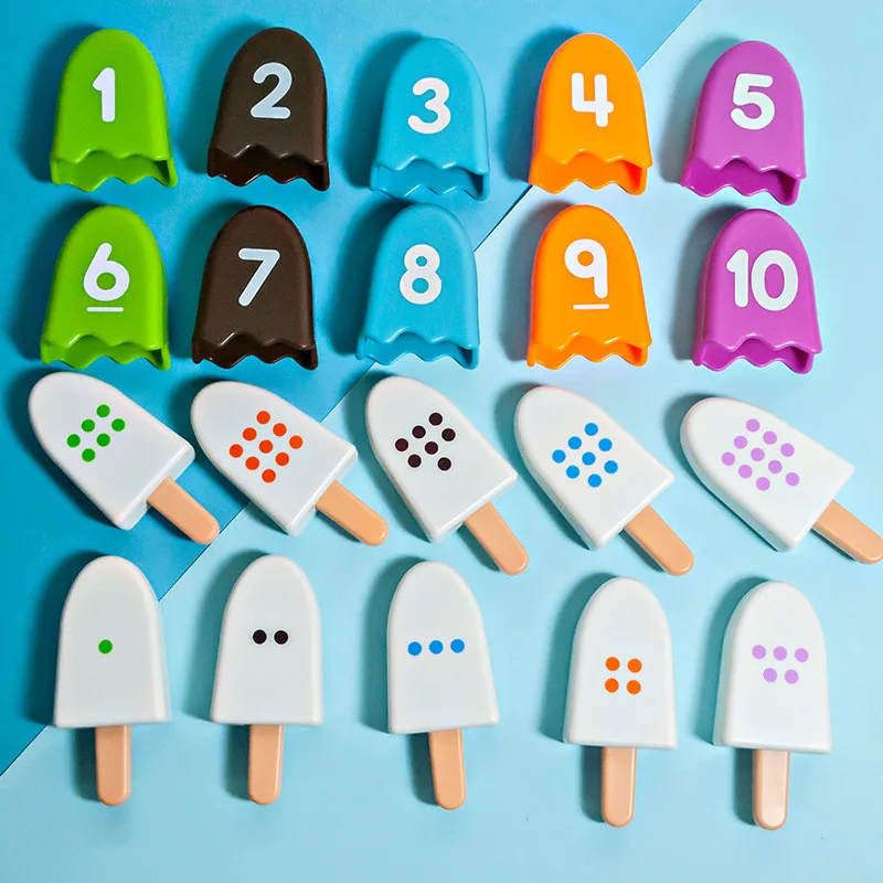 10Pcs-set-Digital-Ice-Cream-Mathematics-Enlightenment-Color-Number ...