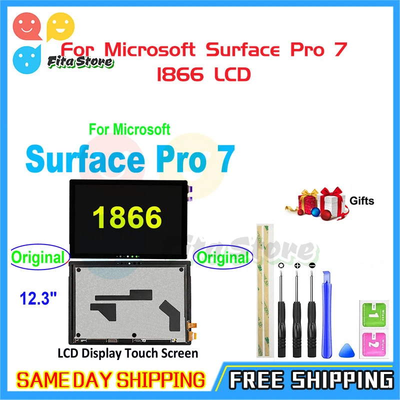 Original Pro7 LCD For Microsoft Surface Pro 7 1866 LCD Display Touch ...