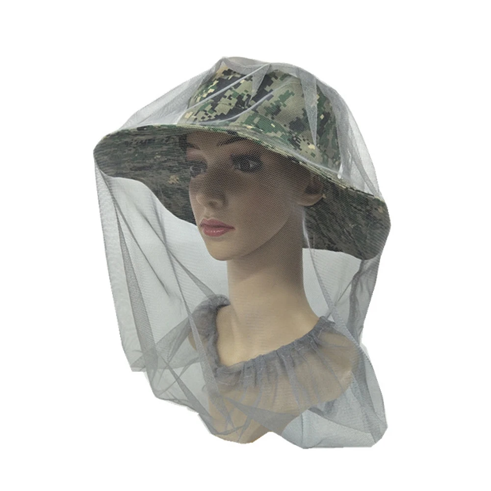 Outdoor Survival Anti Mosquito Bug Bee Insect Mesh Hat Head Face ...