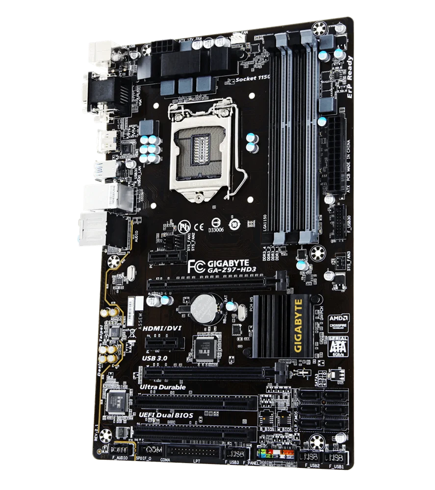 Used, GIGABYTE GA-Z97-HD3 (Rev 2.1) motherboard supports Intel 4th 5th ...