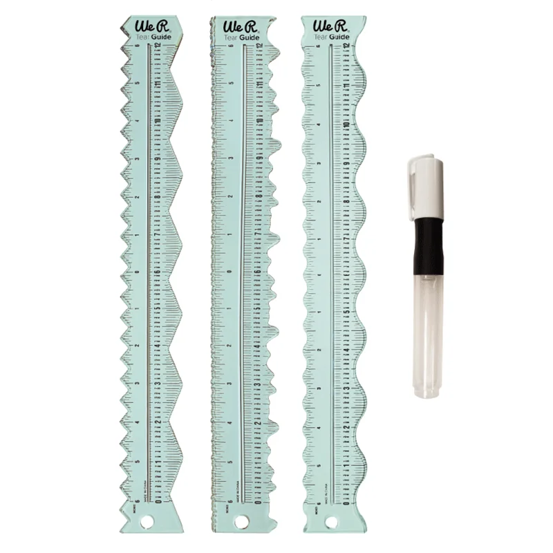 We R Memory Special-shaped Edge Tearing Paper Reference Ruler Hand ...