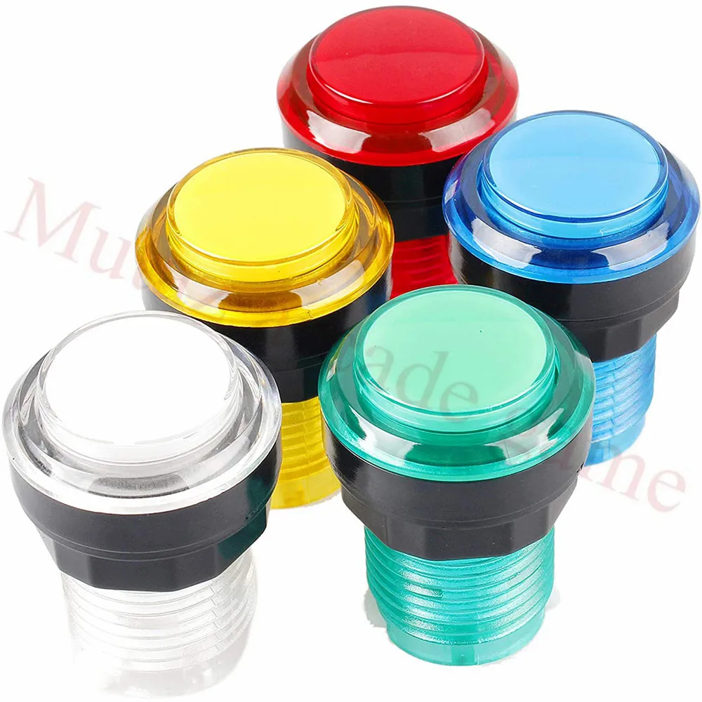 10Pcs-12V-LED-Lighting-Round-Arcade-Game-Button-Switch-5-Color-32mm-Small-Round-Illuminated ...