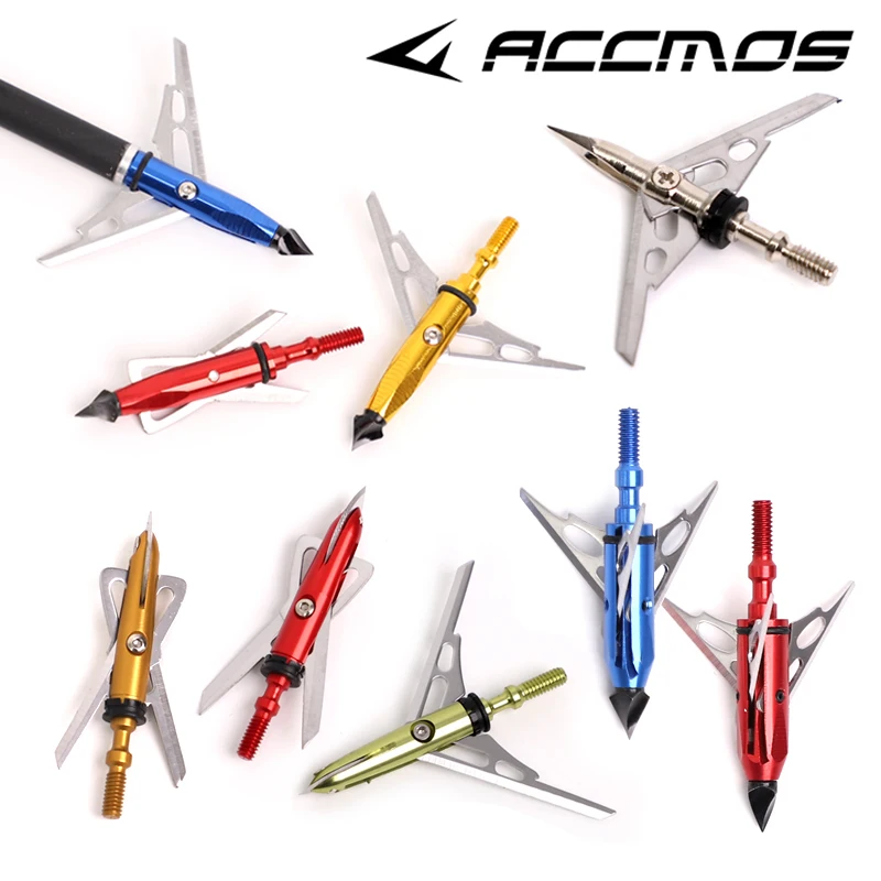 Archery Broadhead 100grain Arrowhead Sharp 2/3 Blades Arrow Tips For ...