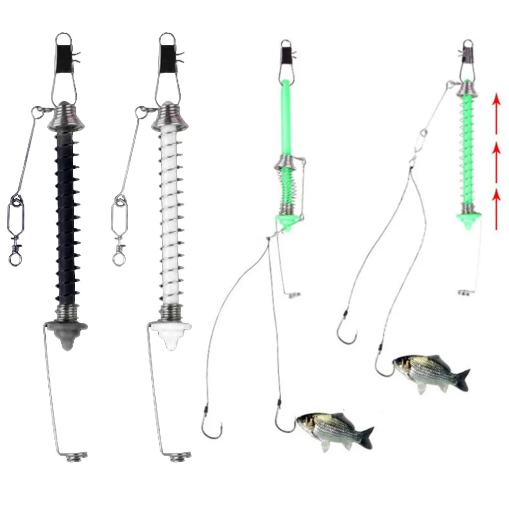 Automatic-Fishing-Hook-Trigger-Stainless-Steel-Spring-Fishhook-Bait ...