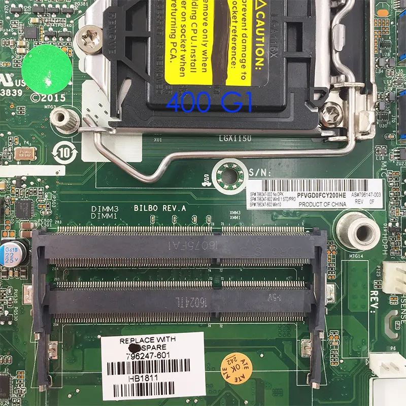 796247-601 For HP ProDesk 400 G1 DM Desktop Motherboard 796247-002 ...