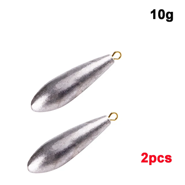 2PC Lead Sinkers Water Droplets Lead Weights Oval Split Shot Olive In ...