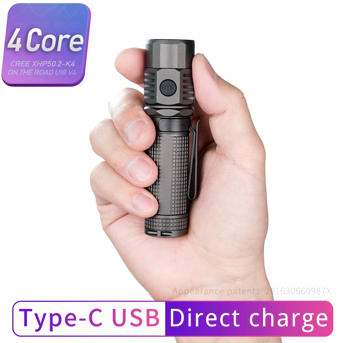 On The Road U18 (nobattery) Type-c Usb Directcharge Led Flashlight ...