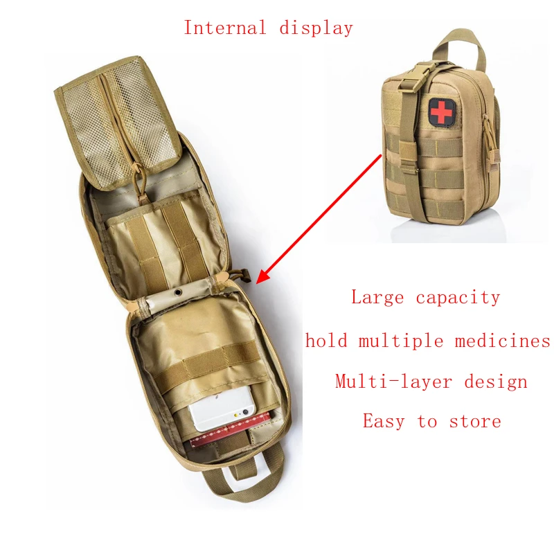 Tactical First Aid Kits Medical Bag Emergency Outdoor Pounch Bag ...