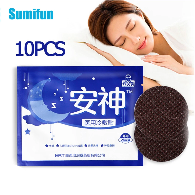 10pc-Improve-Sleep-Patch-Anxiety-Essential-Oil-Relieve-Headache-Stress ...