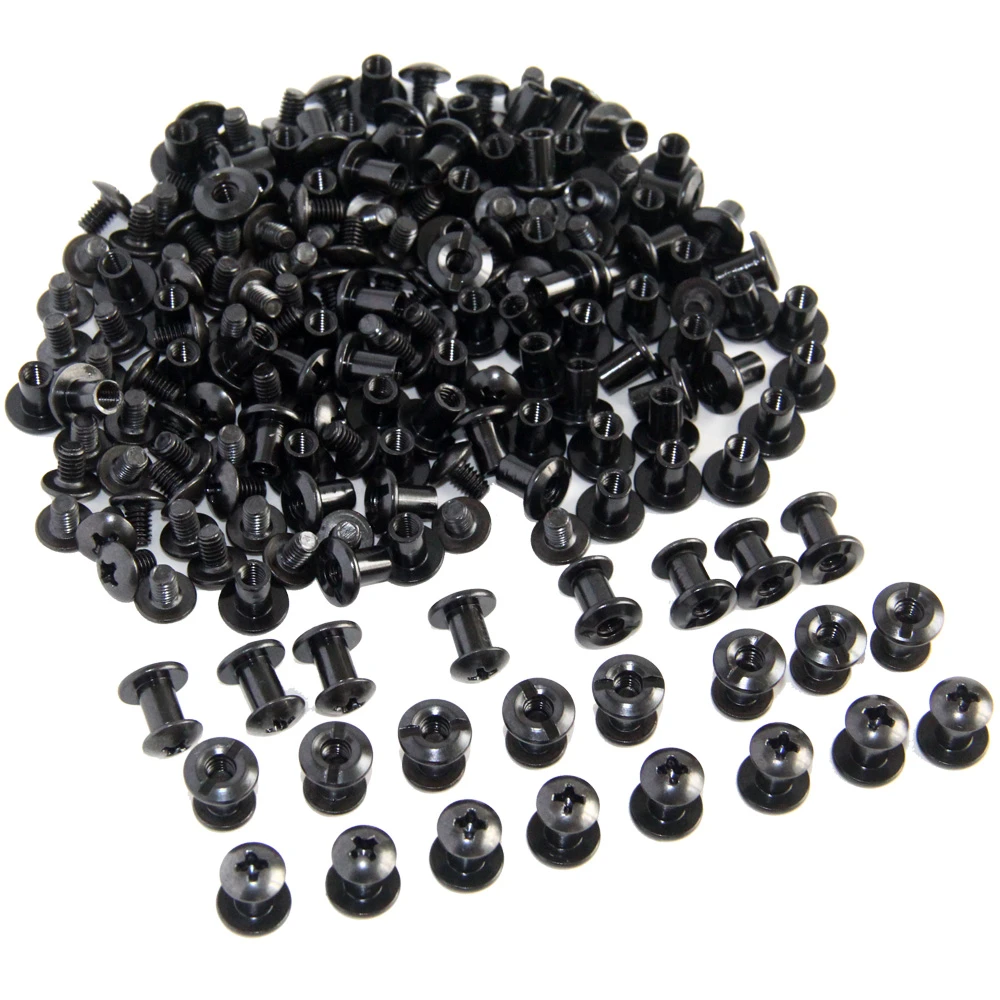 100pcs Black Tactical Slotted Posts And Cross Head Screw Diy Kydex ...