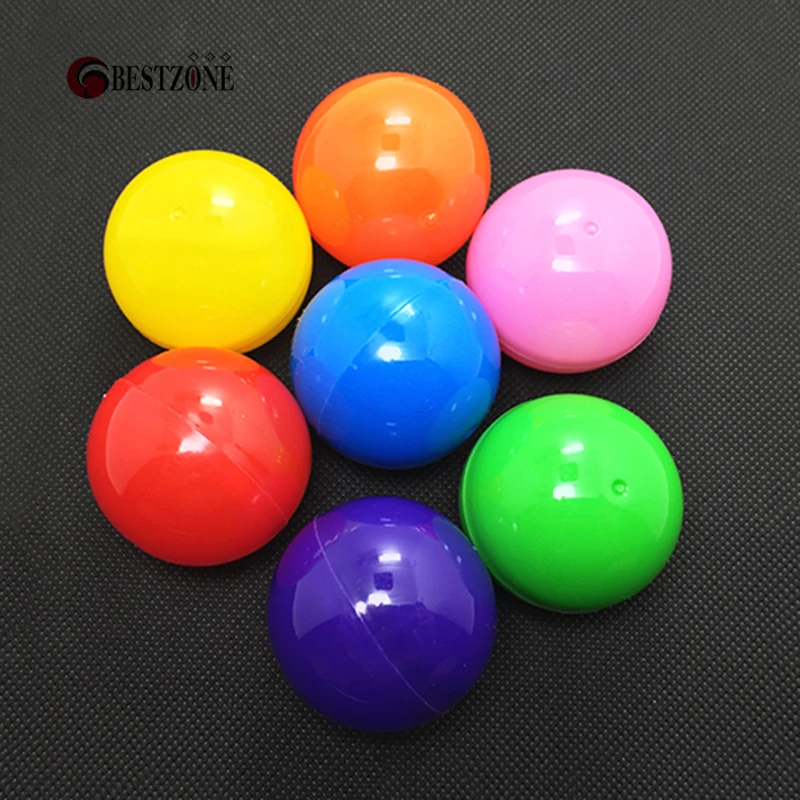 100pcs/lot 40mm Diameter Mixed Colors Colorful Plastic Pp Toy Capsules ...