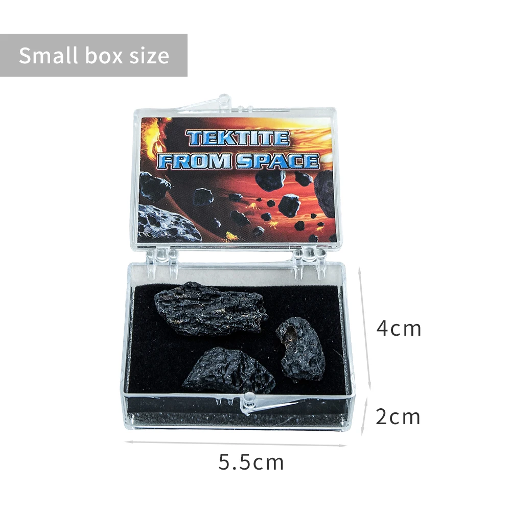 1 box Black Meteorite Fragment Tektite Meteor From Space Specimen ...