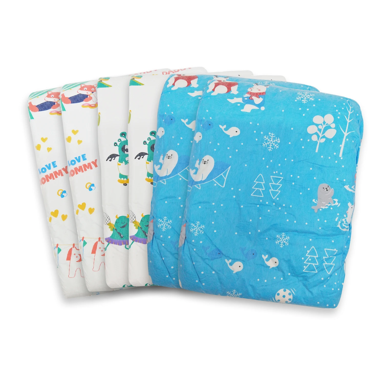 Rainbow Week Diaper ABDL Adult Size Diaper 6000ml Absorbtive Elastic ...