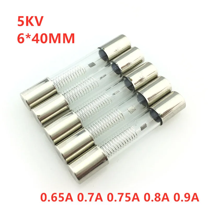 5PCS/Lot 5KV Microwave Oven Fuse 6*40mm 0.65A 0.7A 0.75A 0.8A 0.9A ...