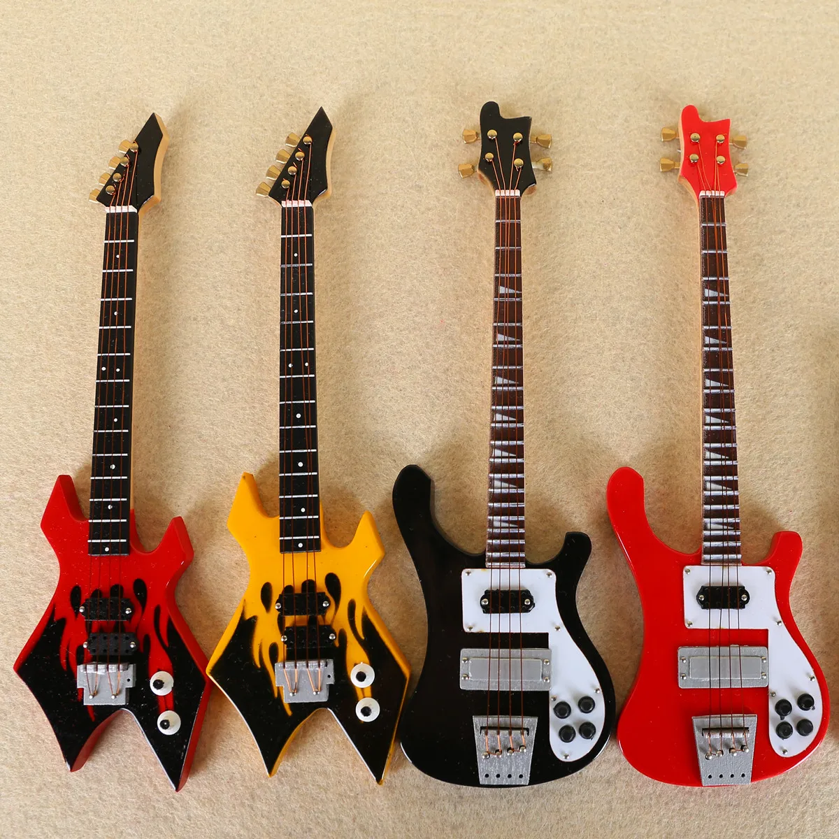 Mini Electric Bass Miniature Model Electric Bass Model Miniature Wooden ...