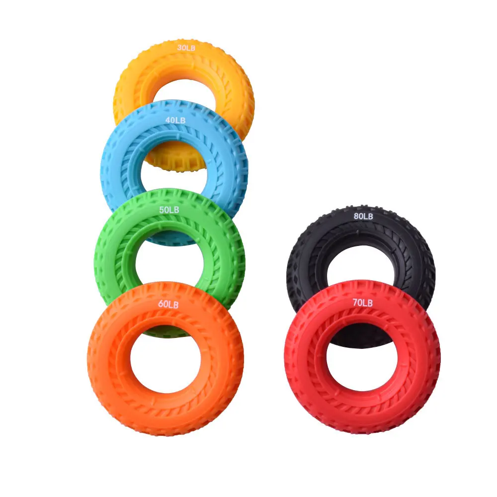 30-80LB-Gripping-Ring-Silicone-Adjustable-Hand-Grip-Finger-Forearm ...