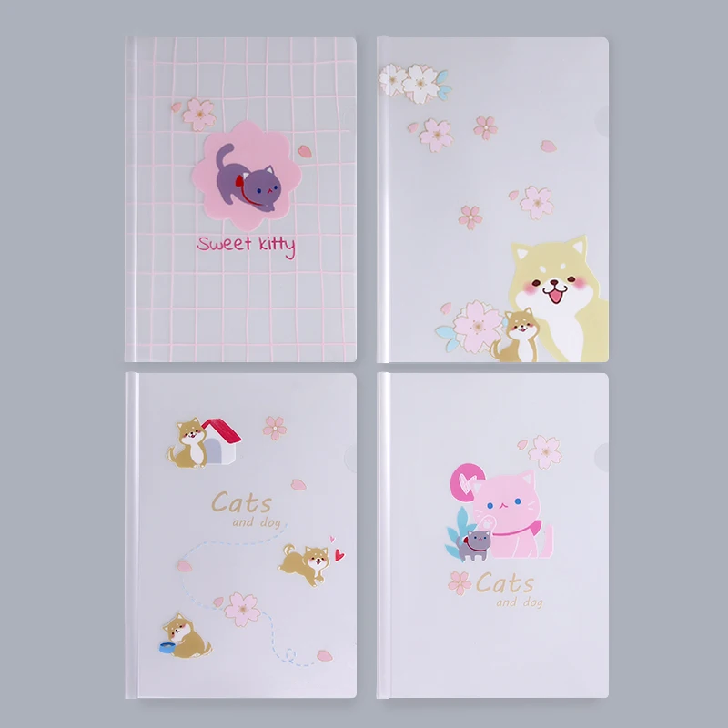 A4 Cute transparent resume report cover sliding bar binder folder ...
