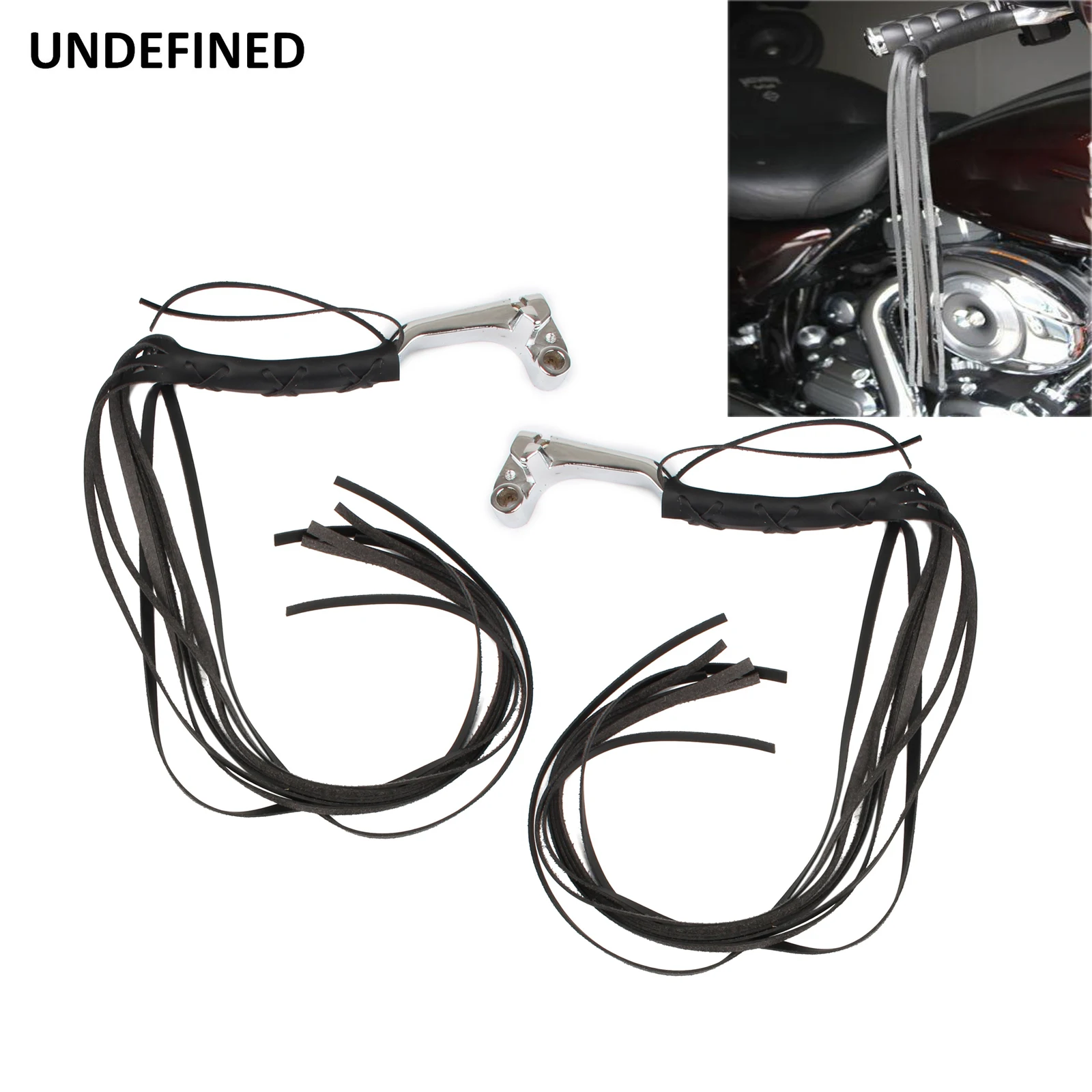 Universal Motorcycle Brake Lever Leather Covers Clutch Grip Fringe ...