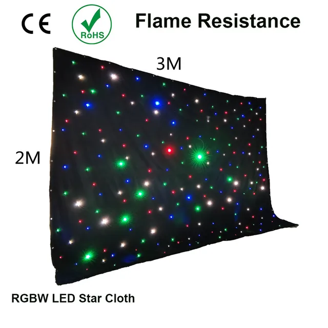 Top Quality LED Backdrop LED Star Cloth Starry Sky Curtain DMX512 ...