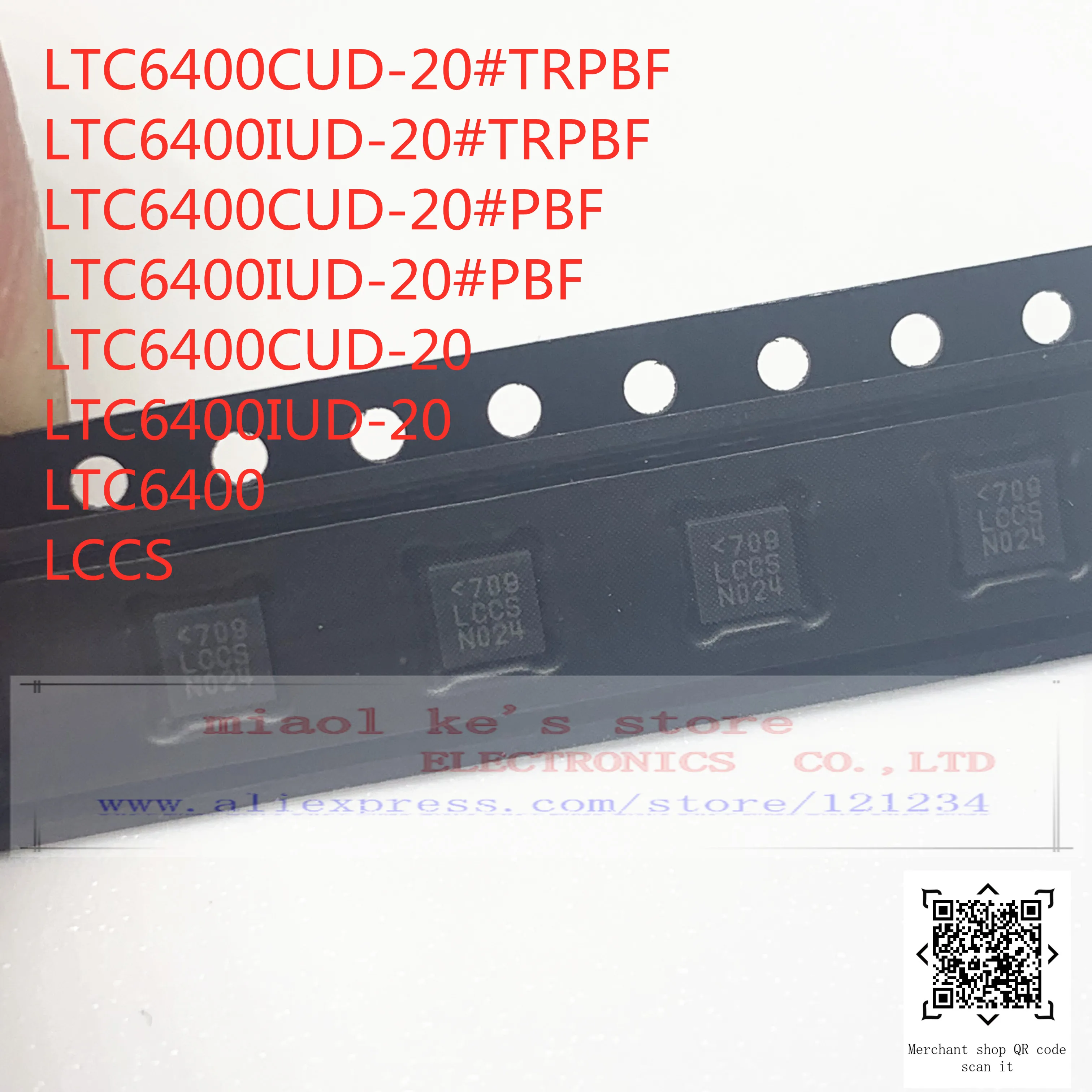 Original: LTC6400CUD-20 LTC6400IUD-20 LTC6400 LCCS-QFN-16 CHIPSET