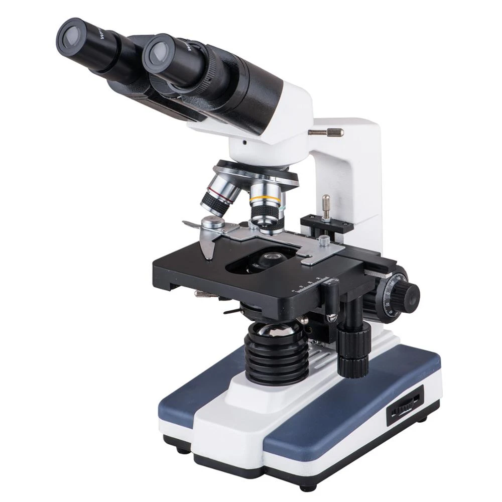 40X 1600X Binocular Biological Microscope Double Layer Mechanical Stage ...