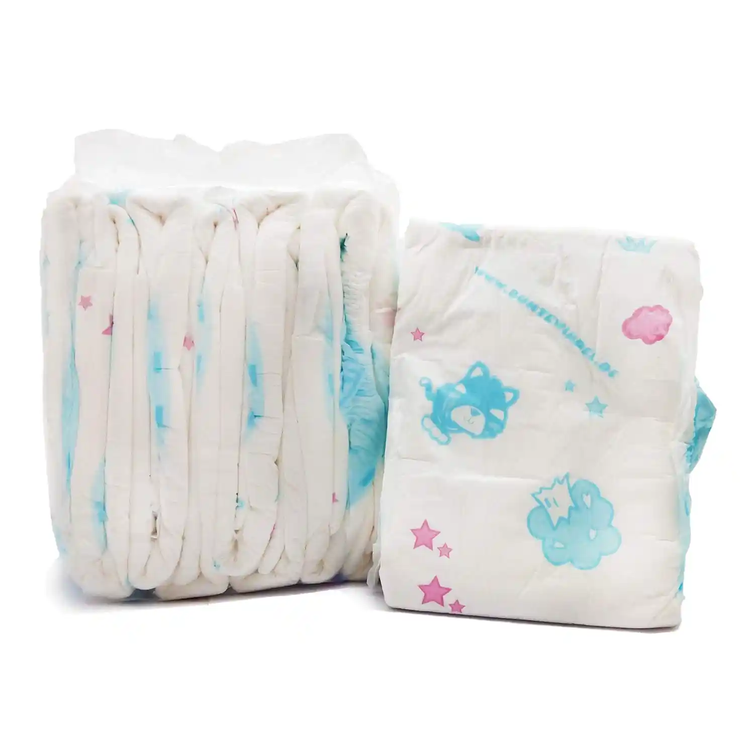 3D Leakproof ABDL Adult Baby Diapers Elastic Waistline Blue Printed ...
