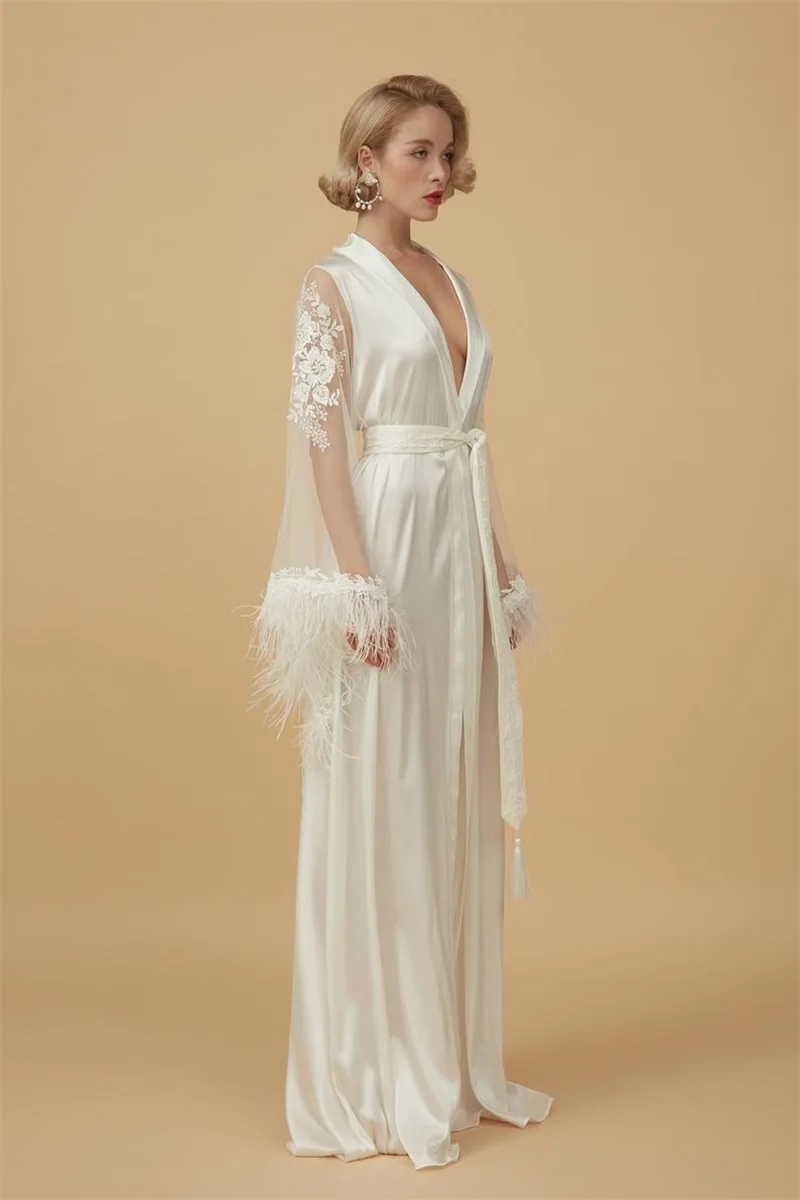 Jenny Packham Long Silk Bath Robes