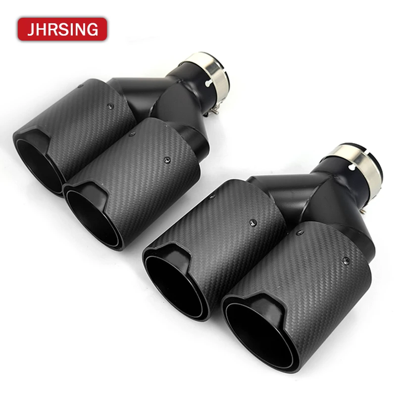 1PCS-Tips-Exhaust-for-BMW-glossy-matte-Black-Carbon-Fiber-Exhaust-Trim ...