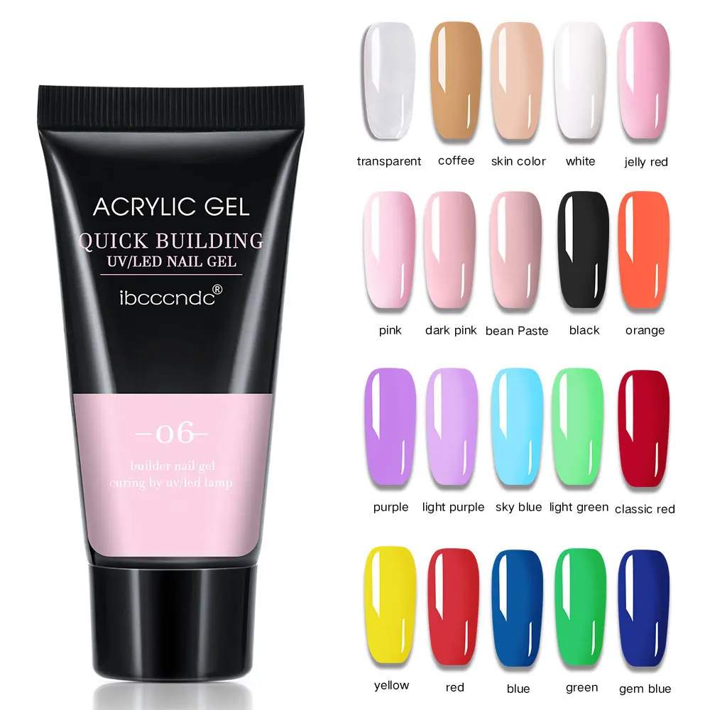 30ml New Poly Nail Gel Quick Nail Extension Polish Pink White ...