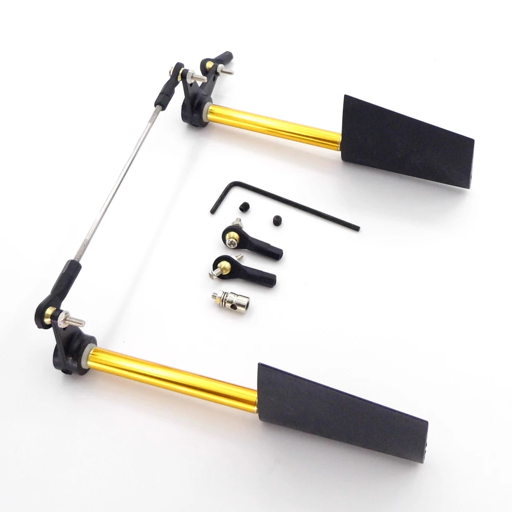 1Set Nylon Dual Steering Rudder With Servo Steering Arm Rod Stopper ...