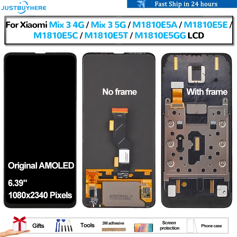 Original-AMOLED-For-Xiaomi-Mix-3-4G-5G-M1810E5A-M1810E5GG-Pantalla-lcd-Display-Touch-Panel ...