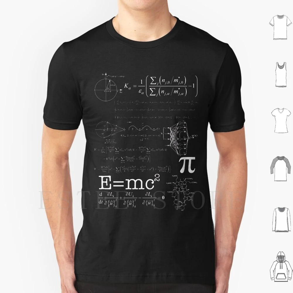 Chalk Equations T Shirt Cotton Men Diy Print Science Maths Math ...