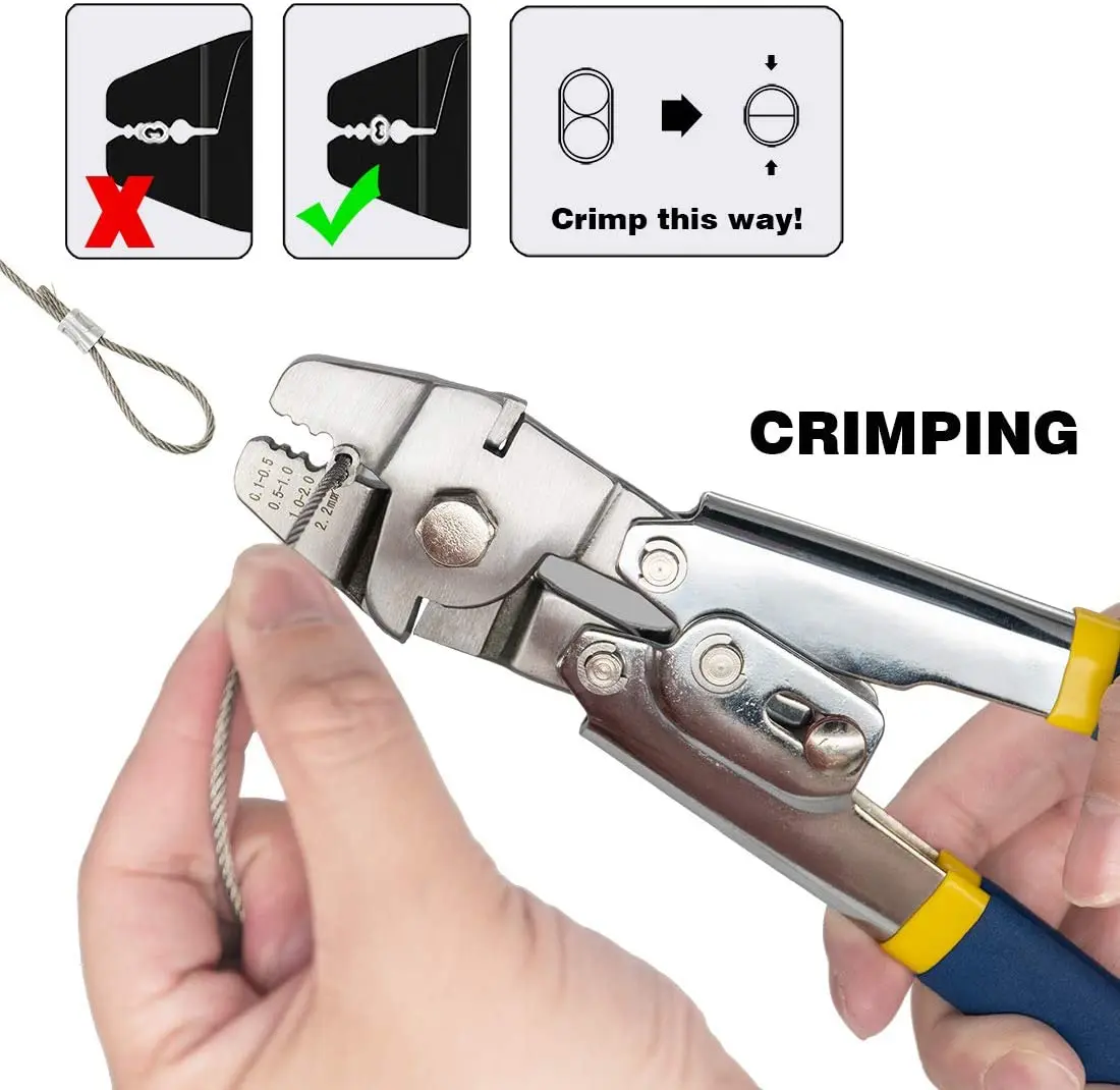 Crimp Pliers Crimping Plier Wire Ferrules Crimping Tool Steel Wire Rope Wire Aliexpress