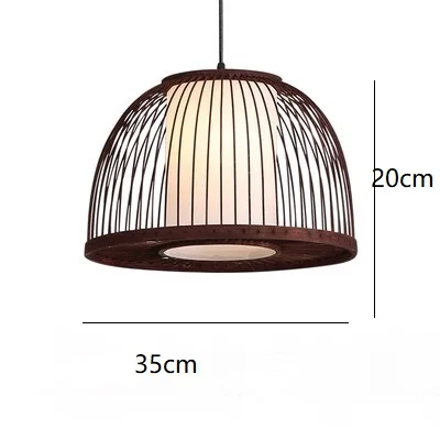 Modern Black Wood Birdcage E27 bulb Pendant light norbic home deco ...