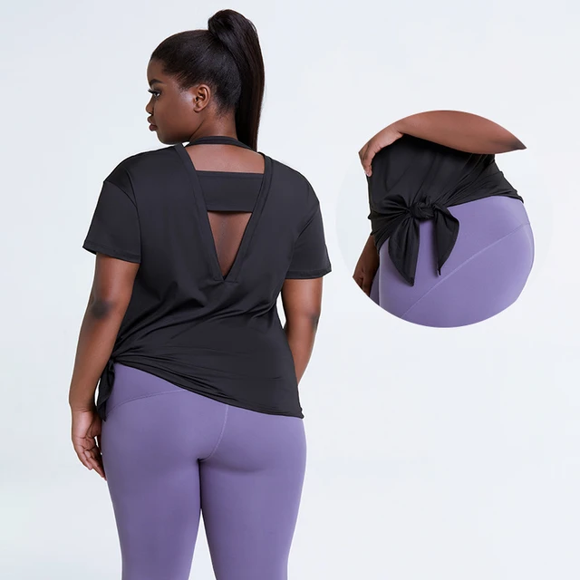 Plus Size Open Back Shirts
