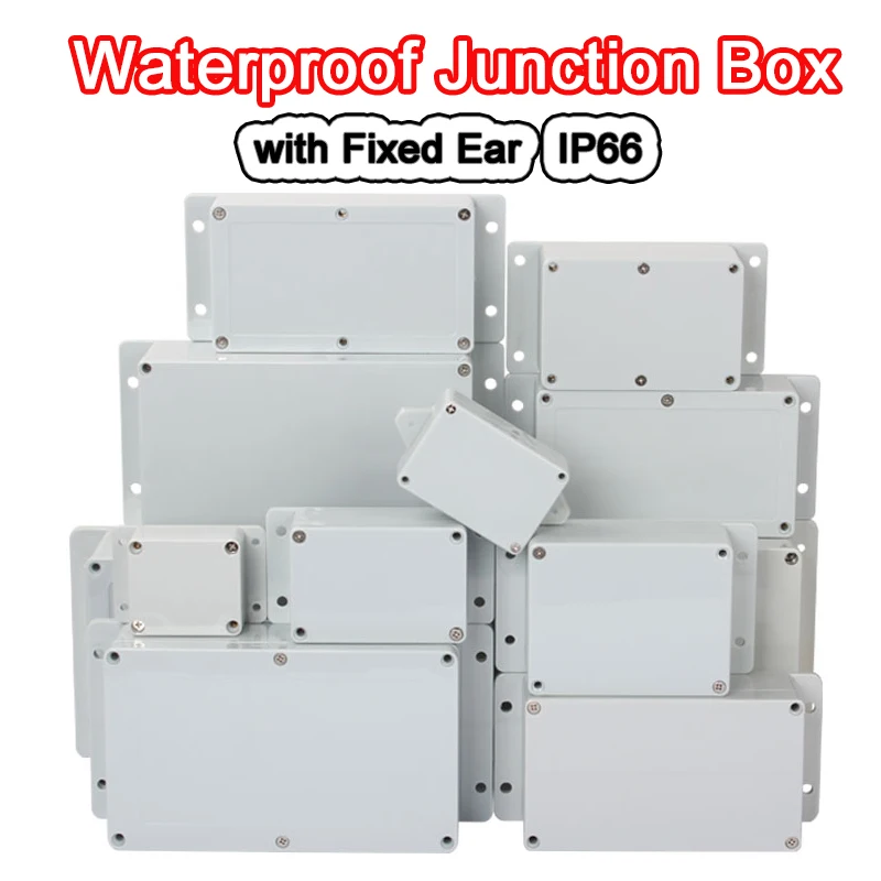 야외 Abs 방수 케이스 귀 플라스틱 상자 전자 프로젝트 케이스 계기 정션 박스 하우징 컨트롤 박스 커넥터와이어 정션
