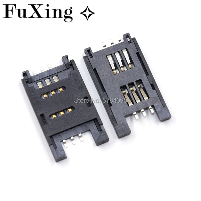 5PCS SIM Card holder 6P SMT SMD 6 PIN Card Socket / 6pin Slot / Seats ...