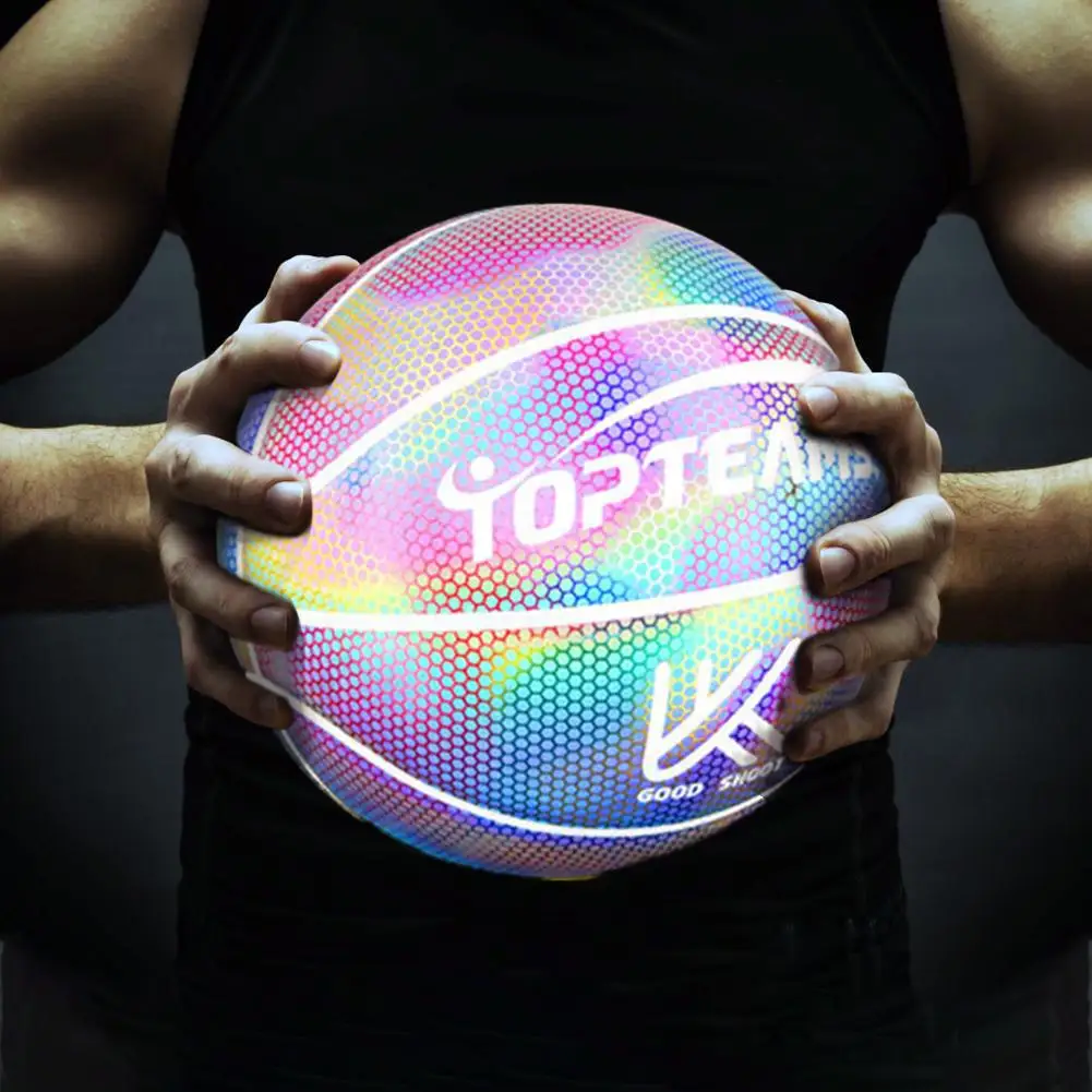 Luminous-Basketball-Holographic-Reflective-Sports-Luminous-Ball-Nylon ...