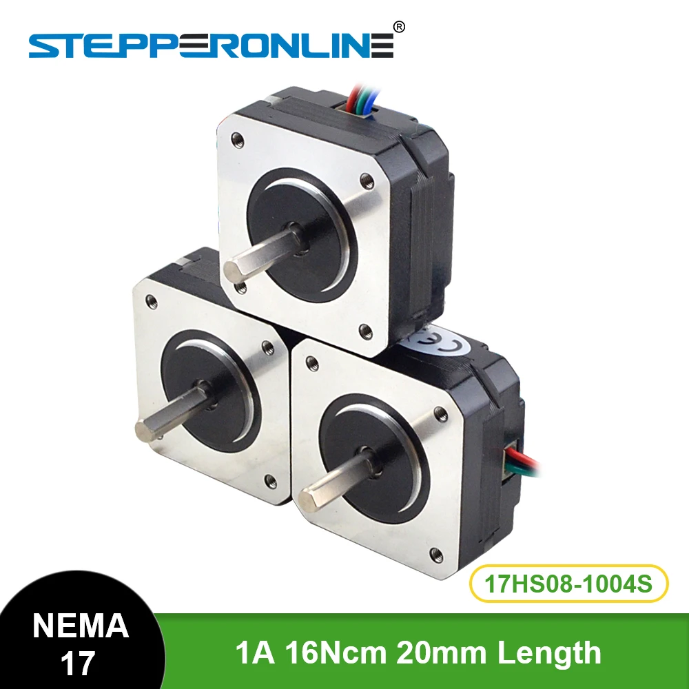 Stepperonline 17hs08-1004s Nema 17 Stepper Motor 20.5mm 16ncm 1a 42 Step Motor 4-lead For ...