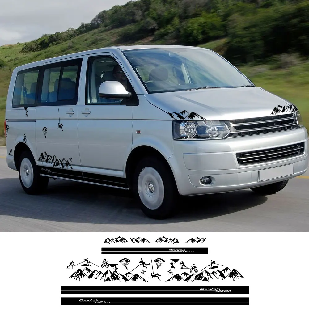 4PCS-Car-Stickers-For-Volkswagen-VW-Transporter-Bus-T3-T4-T5-T6 ...